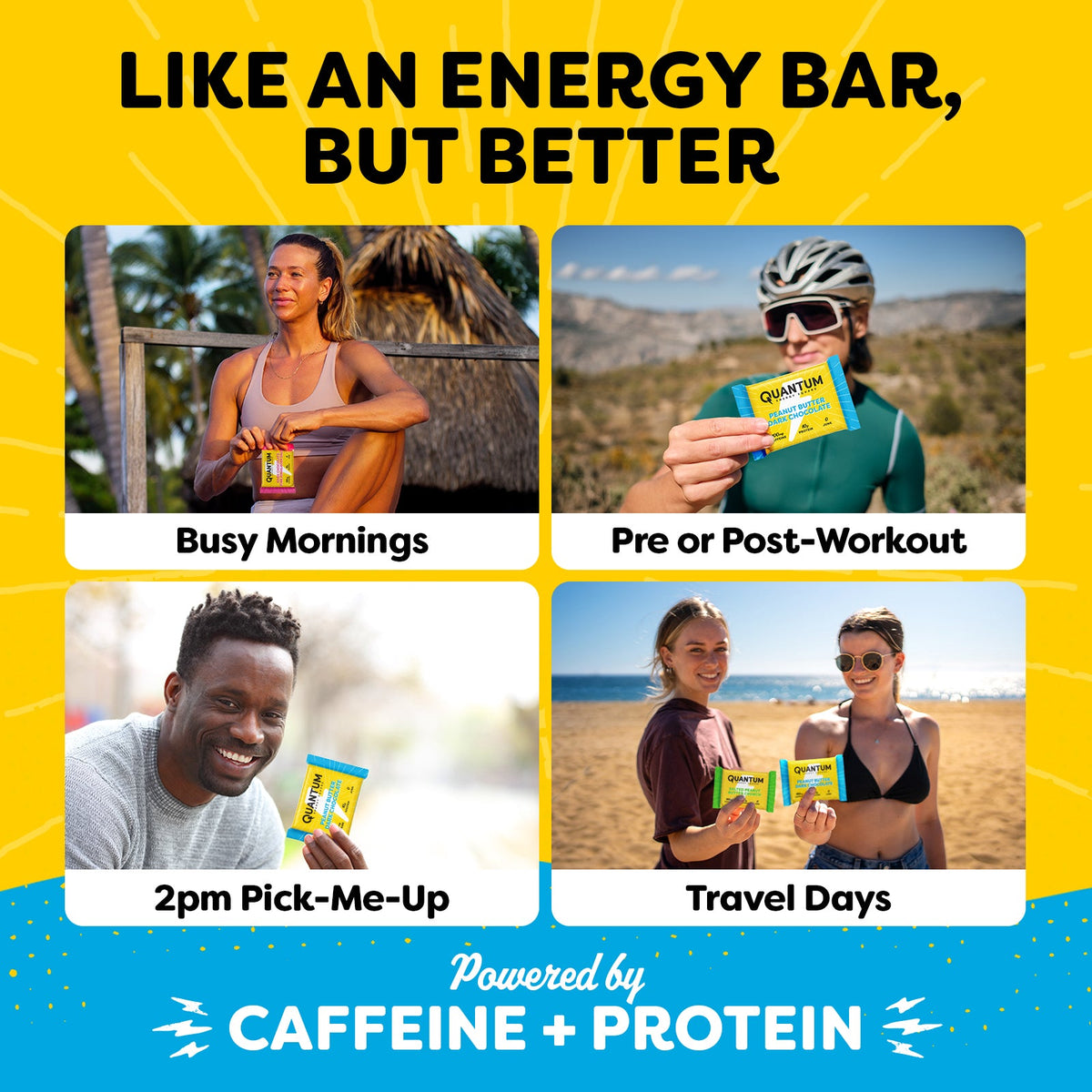Chocolate Chip Cookie Dough Caffeinated Energy Square - 8 Pack
